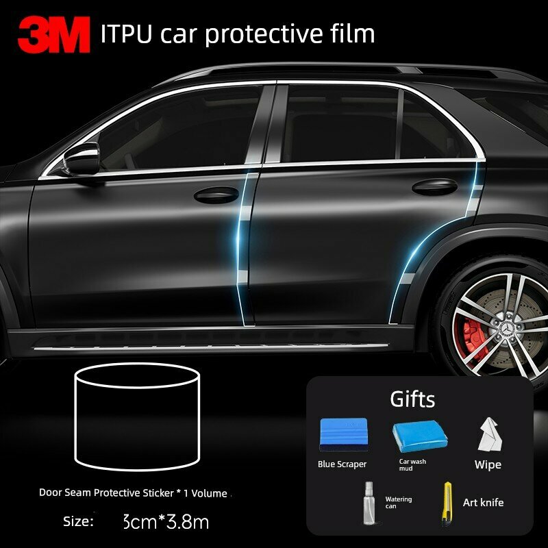 Защитная пленка для дверных ручек автомобиля 3M, антицарапийная, невидимая, из ТПУ, с защитой от царапин, имитация кожи