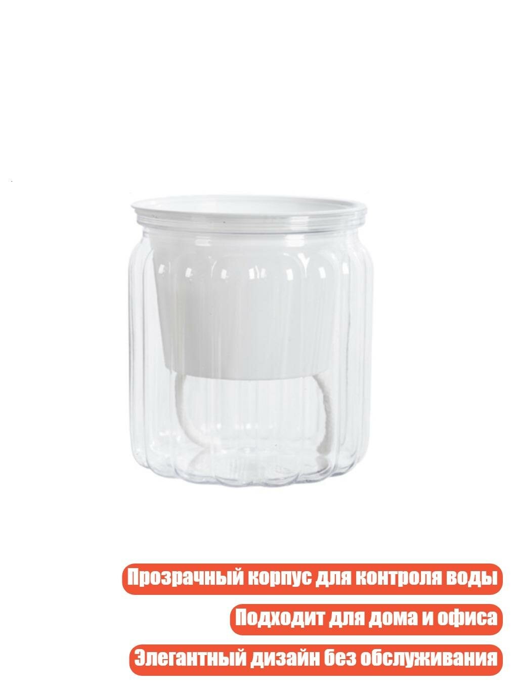 Самополиваемые горшки для суккулентов, Прозрачный цвет