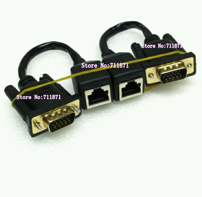 Используйте удлинительный сетевой кабель Rj45 «мама» на VGA «папа» Адаптер линии D-Sub «папа» на Rj45 Сетевой женский удлинитель Провод Rj45 на VGA