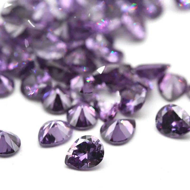 Циркон фиолетовый грушевидный 5х7мм 50шт