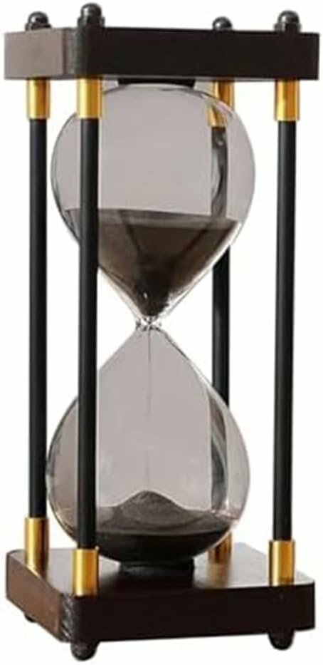 Песочные часы 60 минут Large Black Half Funnel Drop- Flip Sand Bottle Vintage Creative Ornaments, 60 минут Large Black полуворонка ударопрочная переворачиваемая песочная бутылка Vintage Creative Ornaments