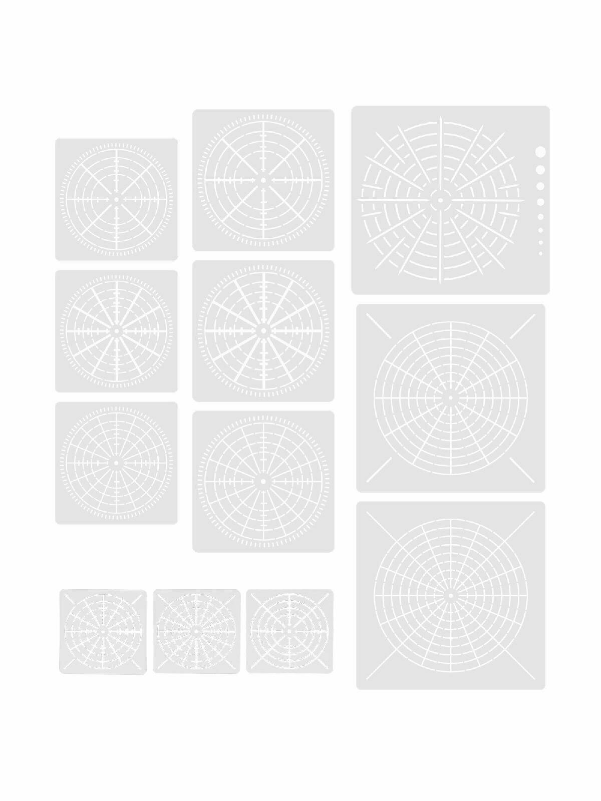 Трафареты для геометрической живописи Шаблоны для рисования DIY Art Craft Project