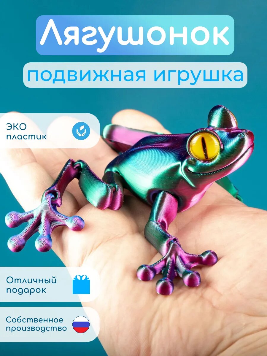 Лягушка подвижная 3D игрушка антистресс
