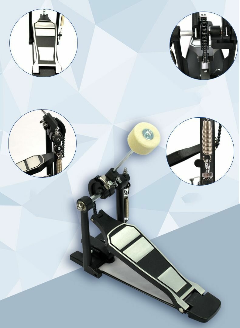 Педаль двойная Кардан для бас барабана IRON COBRA.