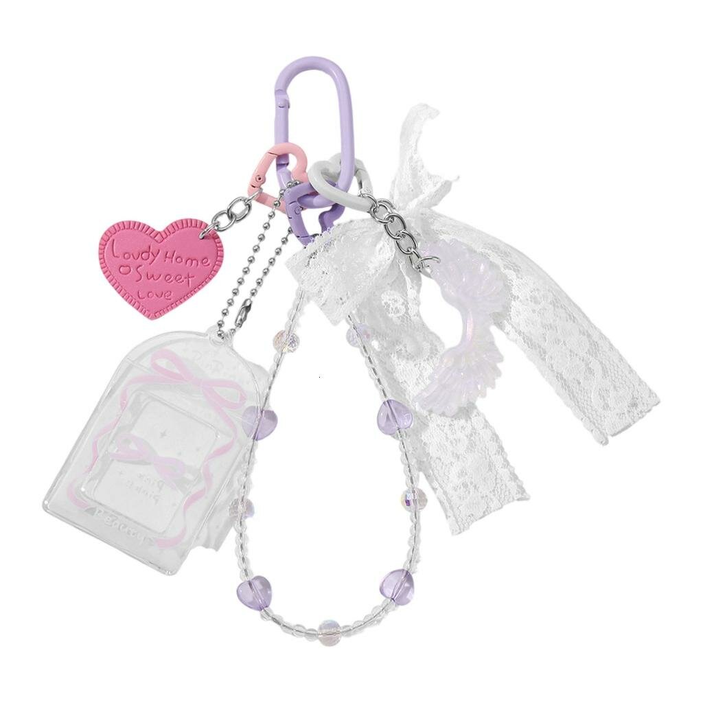 Имитация кристалла из бисера love pvc ID card holder DIY брелок-подвеска-фиолетовый бант из бисера