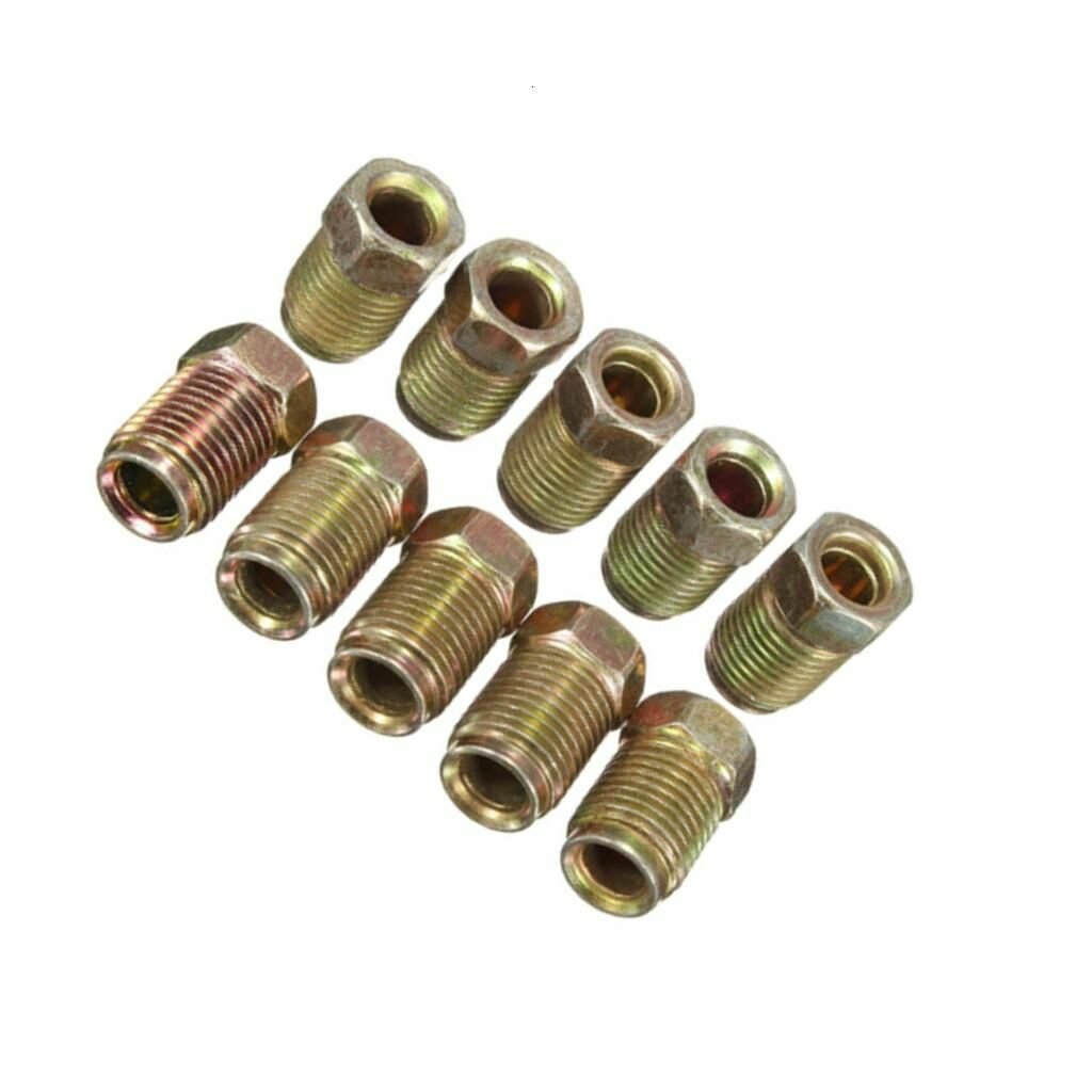 Адаптер тормозной магистрали 3/16 дюйма, резьба M10, 10 шт.