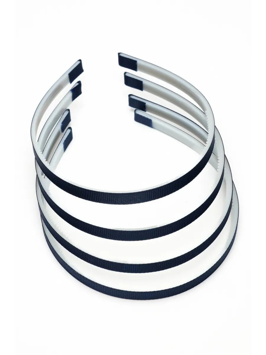 Ободок 1см, пластик с репсовой тканью (3шт)