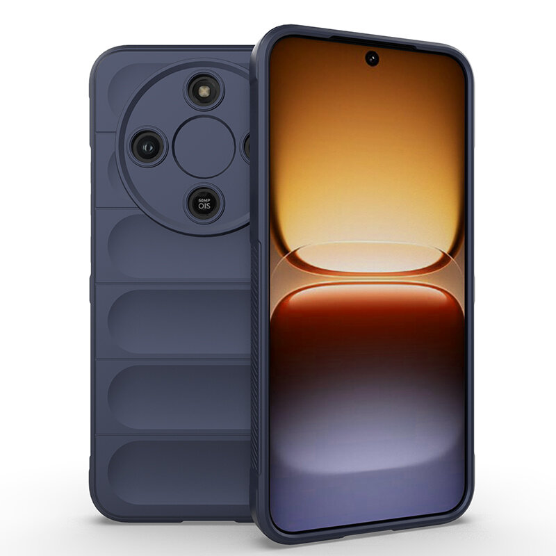 Чехол для Honor X9d / Honor X70 / Хонор Х9d / Хонор икс70, soft touch, чехол-кардиомонитор, поликарбонат (PC), защита камеры, ударопрочный, усиленные углы, Honor, Honor X9d, Honor X70, dark blue,