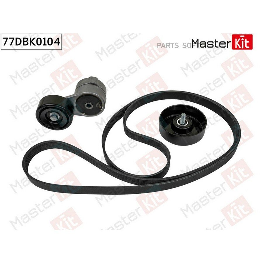 Комплект ремня приводного HYUNDAI Solaris (RB) / KIA Rio III (UB) от официального дистрибьютора, MASTERKIT, артикул 77DBK0104