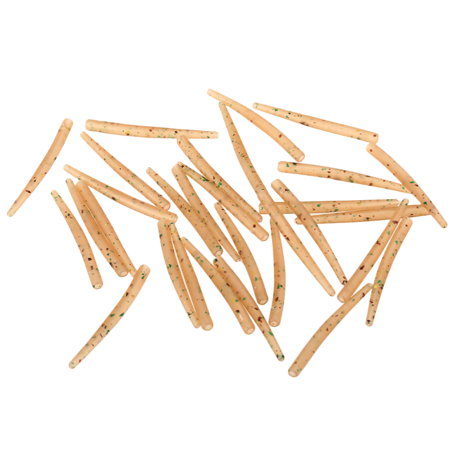 30 штук Резиновые рукава Anti Tangle длиной 38мм для соединения с рыбацкой крючкой, Камуфляж, аксессуары для ловли карпа и грубого рыбака, материал резина, размер упаковки 12*8*1см, вес упаковки около 6г