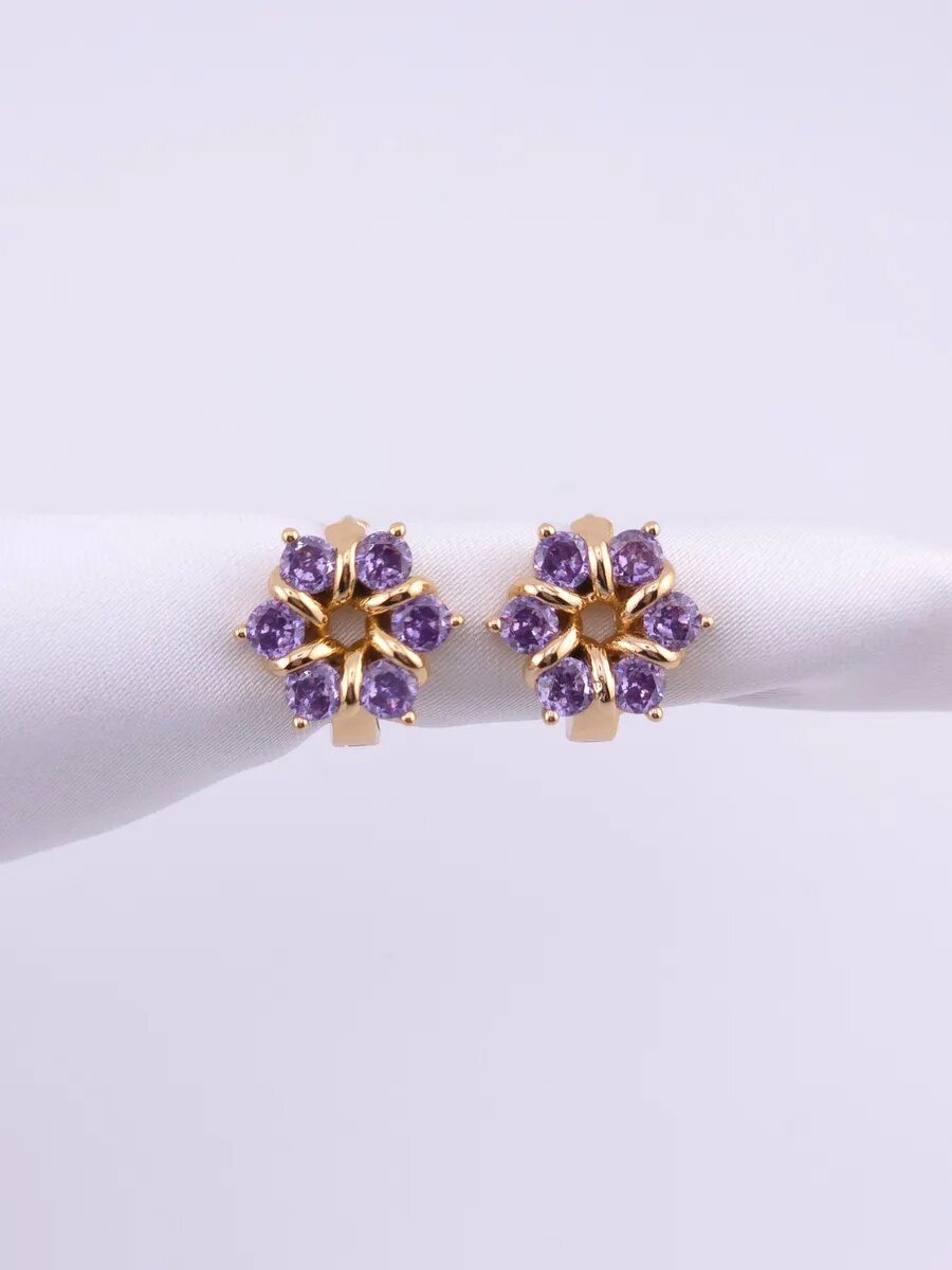 Серьги, искусственный камень