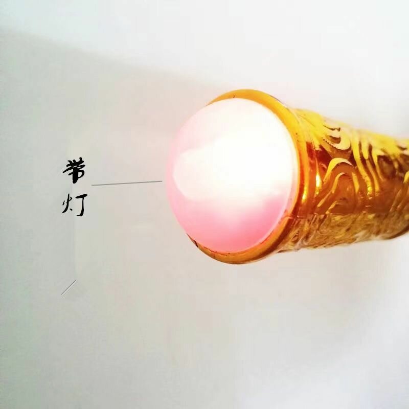 Интернет-знаменитость, кнопка автоматического выдвижения, мигающая золотая дубинка для уличной торговли, нержавеющая сталь, светящаяся дубинка Сунь Укунга, выдвижная для детей