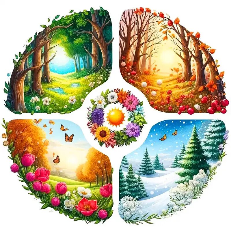 Вышивка крестом Пейзаж 40x40см, 11CT