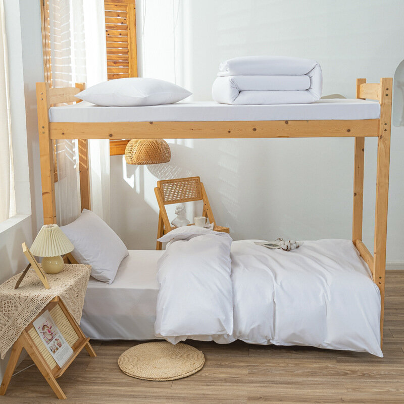 Трехкомпонентный комплект постельного белья для студенческого общежития, односпальное постельное белье, полный комплект, шестикомпонентный набор для общежития, оптовая продажа, свежий чистый хлопок