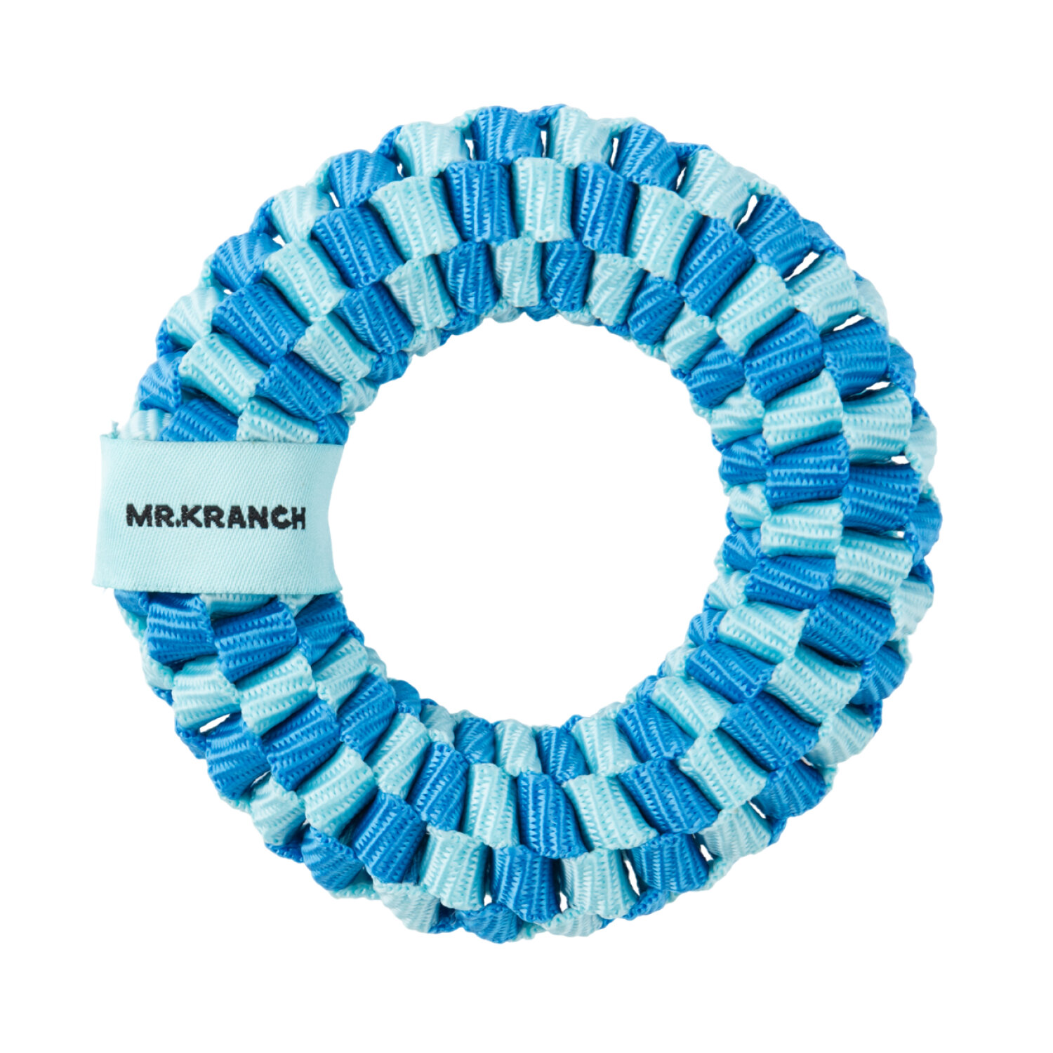 Игрушка для собак Mr.Kranch Плетеное кольцо, диаметр - 15 см, цвет - голубой