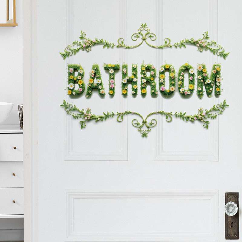 Буквенные наклейки на двери туалета средний_Цвет изображения