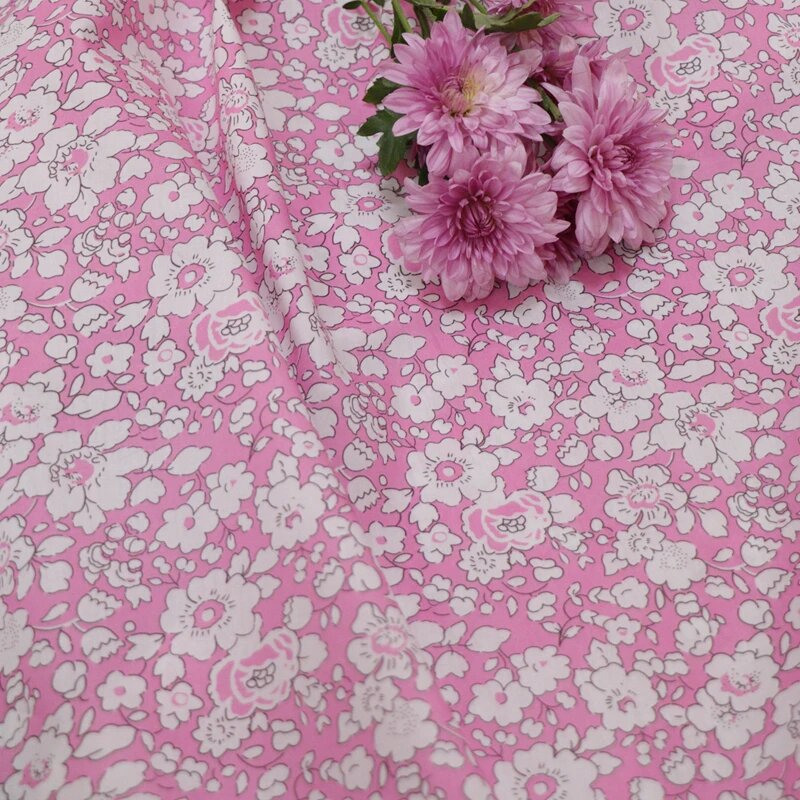 Новая ткань Betsy с цветочным принтом, 100% хлопок 80-х годов, как свобода, цифровая печать для шитья тканевых платьев, юбка, детский дизайнер, мягкий поплин