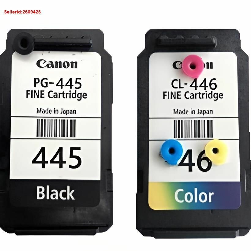 Комплект картриджей 445 + 446 Черный / цветной многоразовый комплект комплект для Canon PIXMA MG 2440 2540 2940 MX494 IP2840, оригинал, Набор CMYK OG, 2 шт