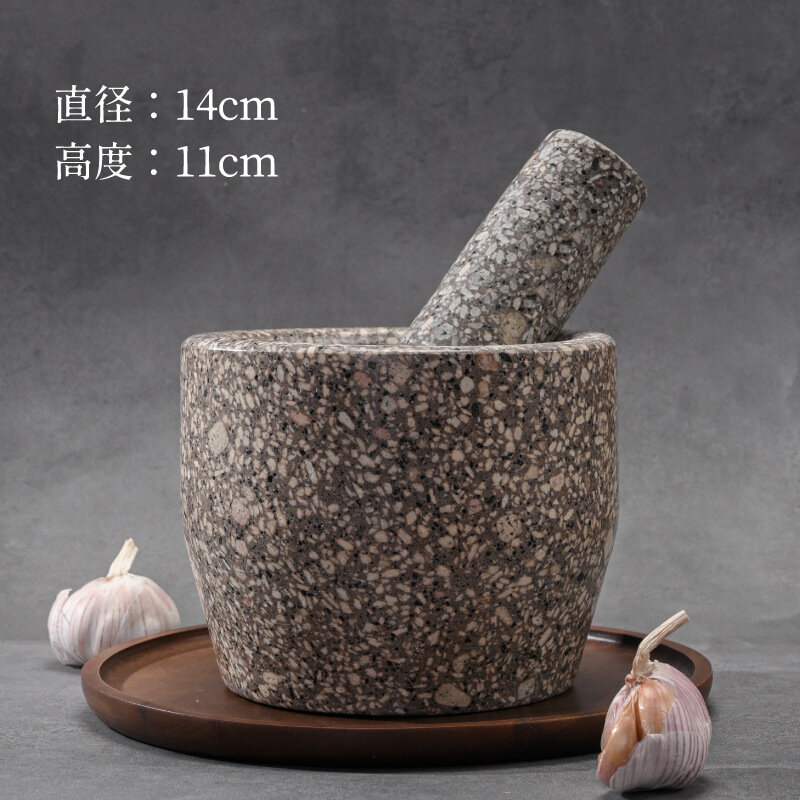 Домашний мельница для чеснока и пестик из натурального камня, измельчитель чеснока, оригинальный каменный пресс для чеснока, каменный мельница