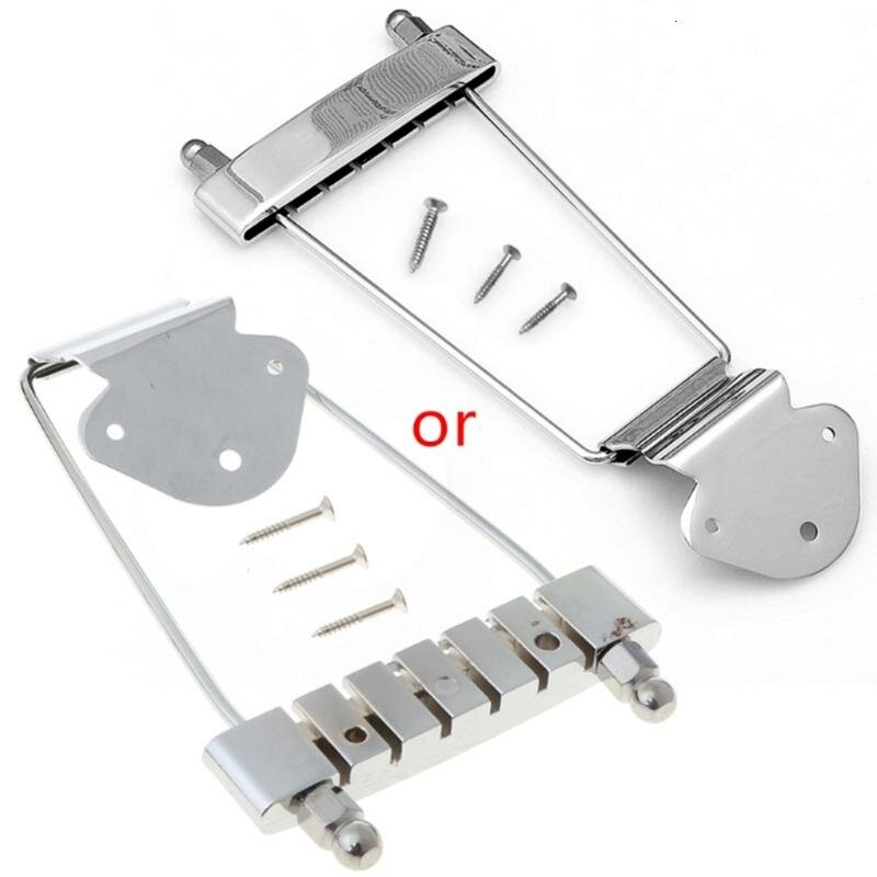 Хромированный подгрифник для 6-струнной гитары, серебристый, открытая рама, Серебро