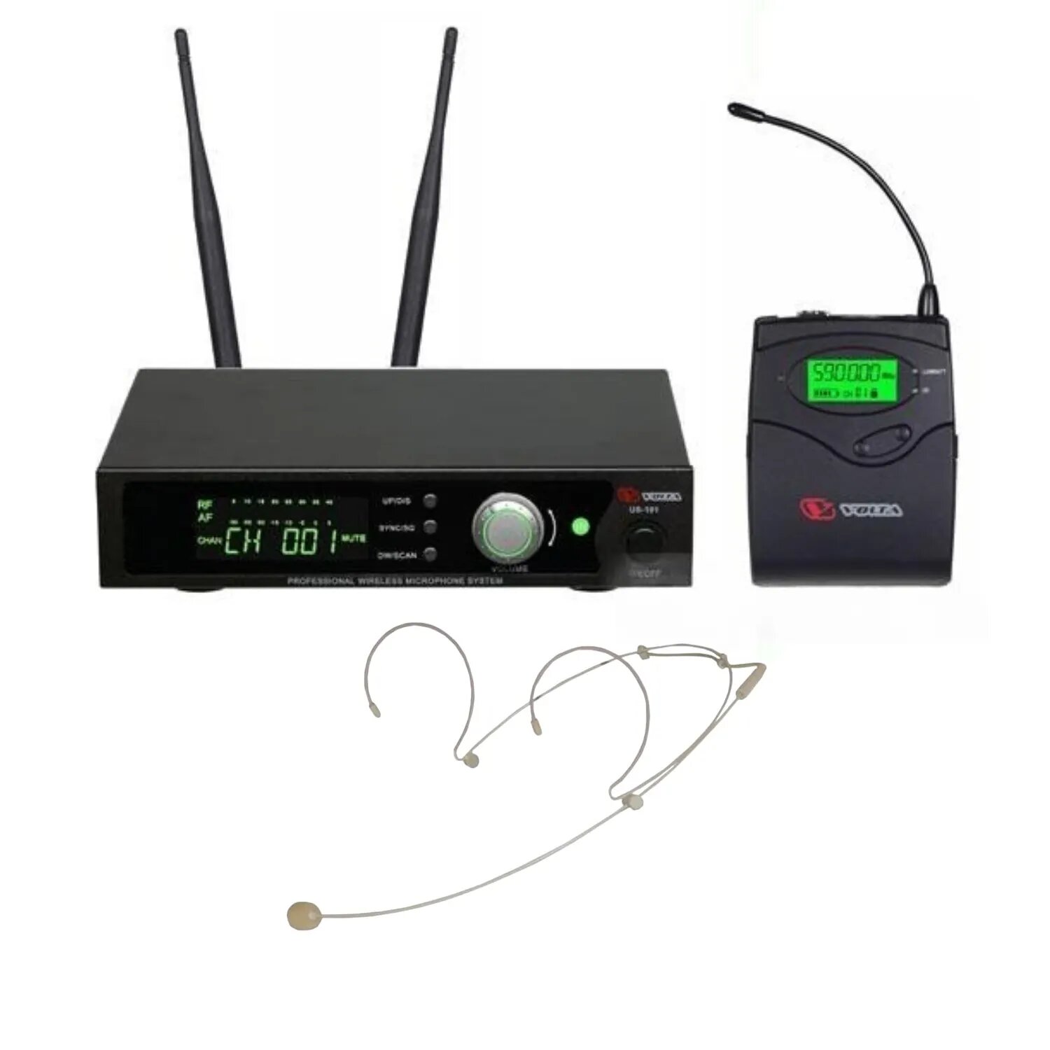 Микрофонная радиосистема Volta US-101H (610-630MHZ) с алюминиевым кейсом