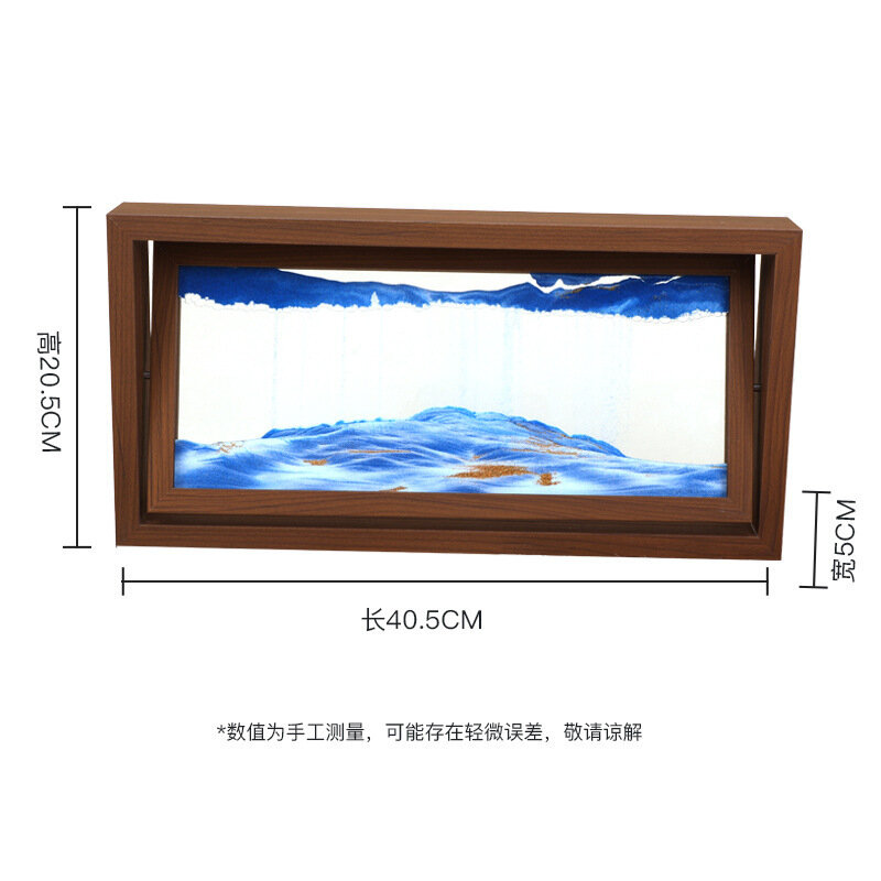 Современная 3D зыбучие пески живопись вращающаяся деревянная фоторамка песочные часы украшение дома гостиная офис декомпрессионные украшения