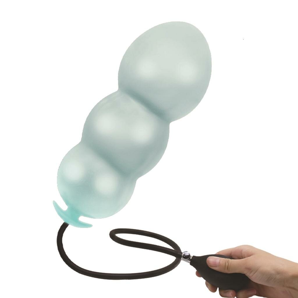 Анальная пробка с расширением, массажер простаты, Синий светящийся без тебя