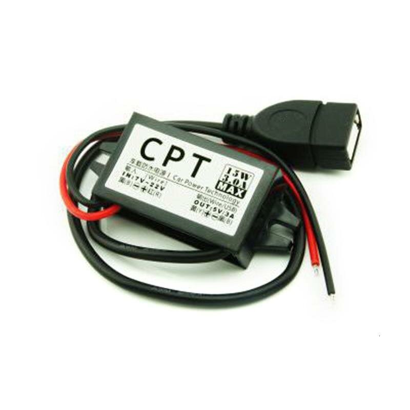 Преобразователь 12 В в 5 В 3 А с USB, Одиночный USB