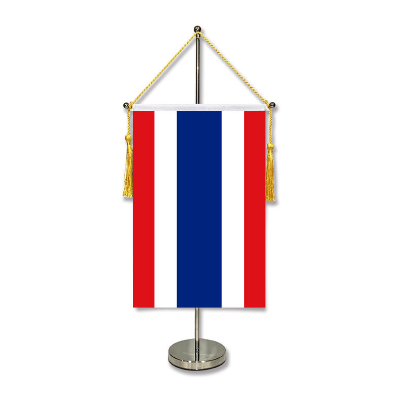 Офисный настольный декор, флаги мира, нержавеющая сталь, большой регулируемый одиночный стойка для флага, держатель флага