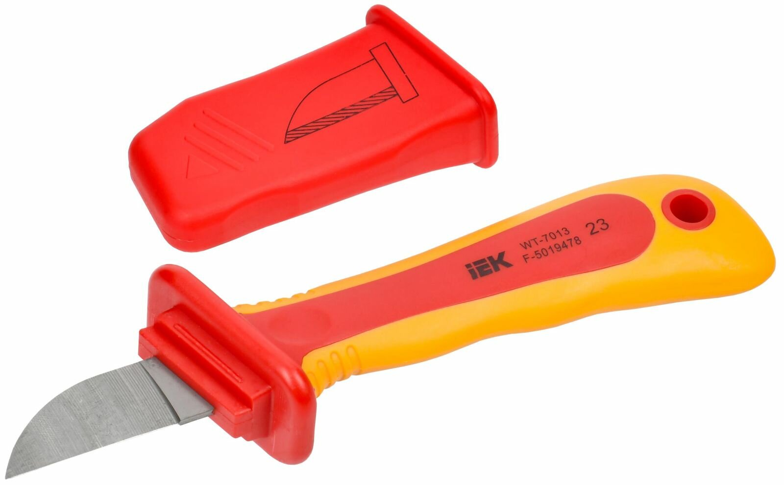 Нож для снятия изоляции IEK прямой, серия ARMA2L, влагозащищенный IP65, с крючком для безопасной резки