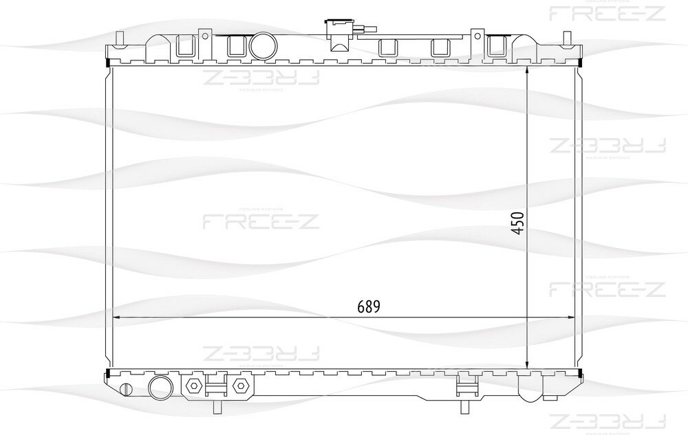 Радиатор охлаждения FREE-Z NISSAN X-Trail 01-> (KK0242)