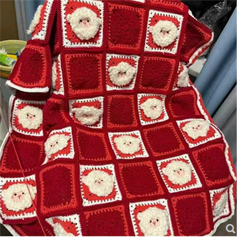 Набор материалов для пледа, ручная работа, DIY, вязаная пряжа, пэчворк, радужный плед, плед для кондиционера, ручная вязка, средней толщины, молочная хлопковая пряжа