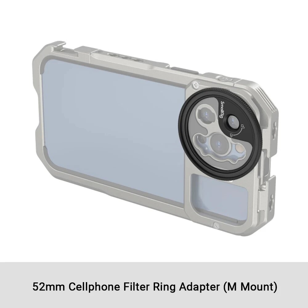 2-в-1 52 мм магнитное кольцо адаптера фильтра SmallRig/подставка для телефона для iPhone 14 Pro Max, складной компактный и портативный 4219 52mm Ring Adapter