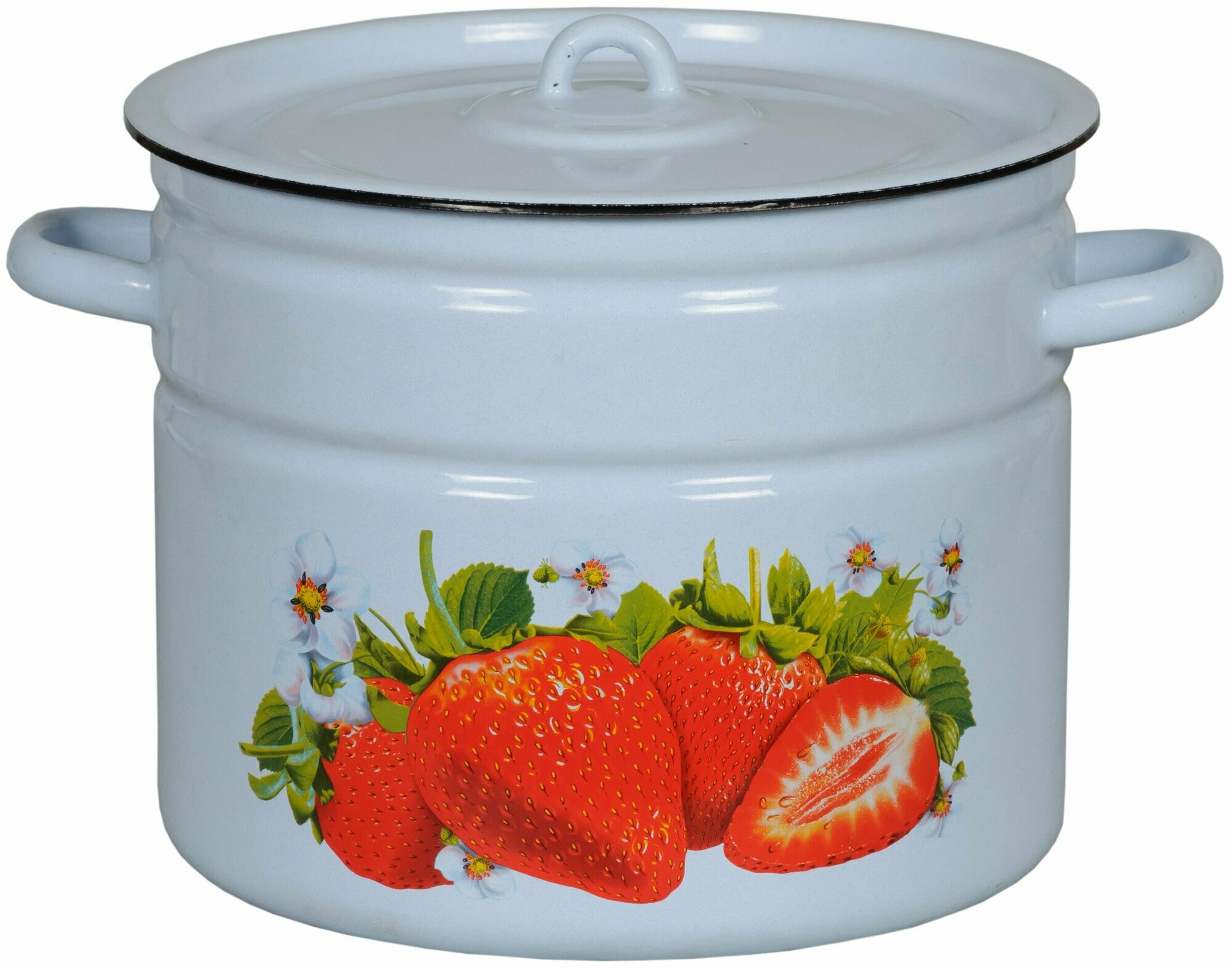 Кастрюля СтальЭмаль Клубника садовая