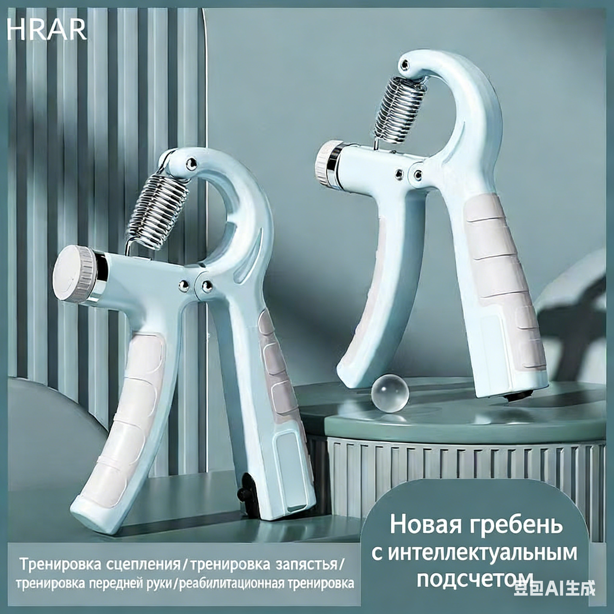 Эспандер кистевой. Изменяемая нагрузка от 10 до 100 кг. Регулируемый счетчик