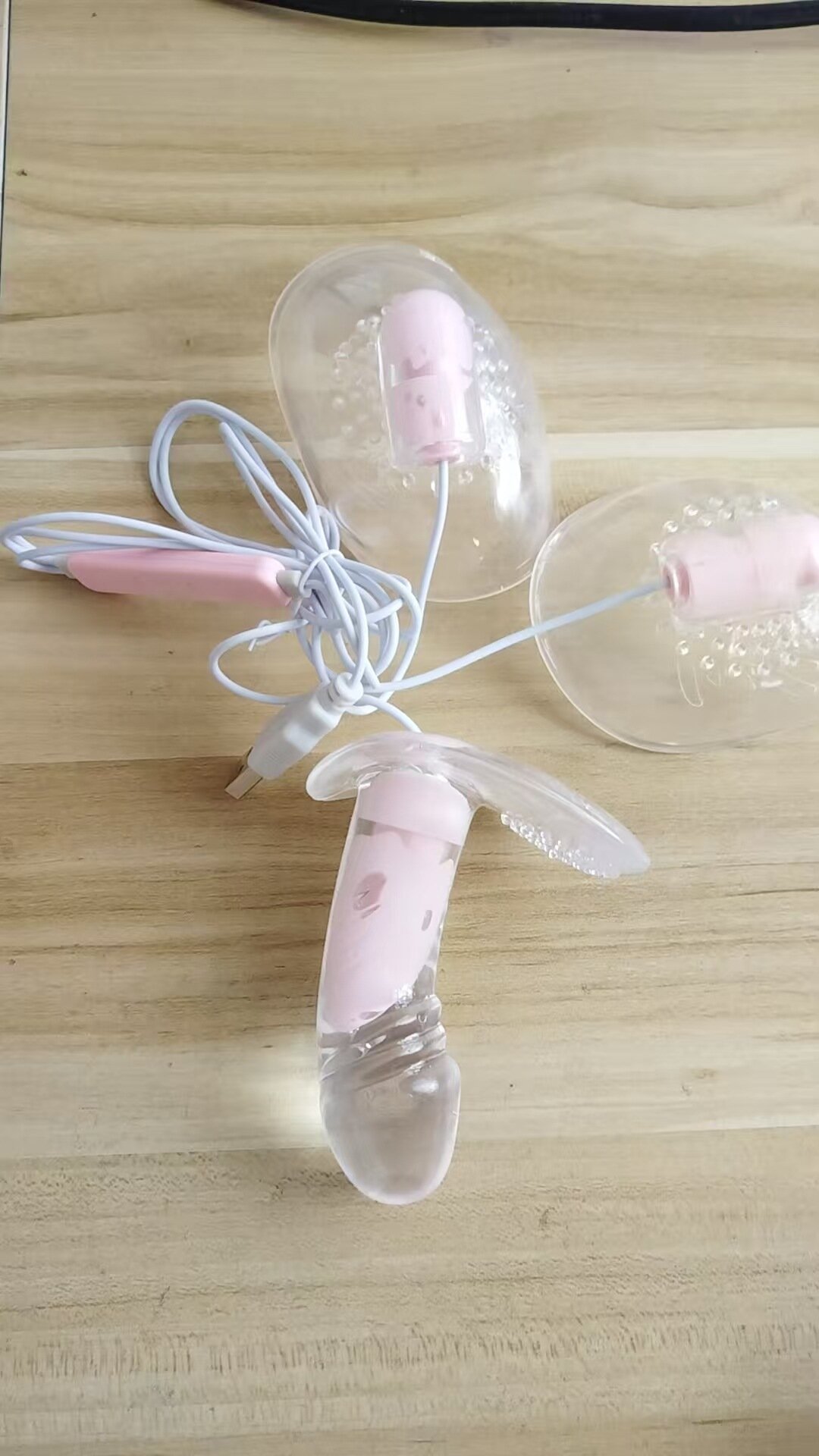 Трехголовочный зарядный массажер для груди с амортизацией, двойной вибрацией и регулировкой частоты, женский массажер, секс-игрушки