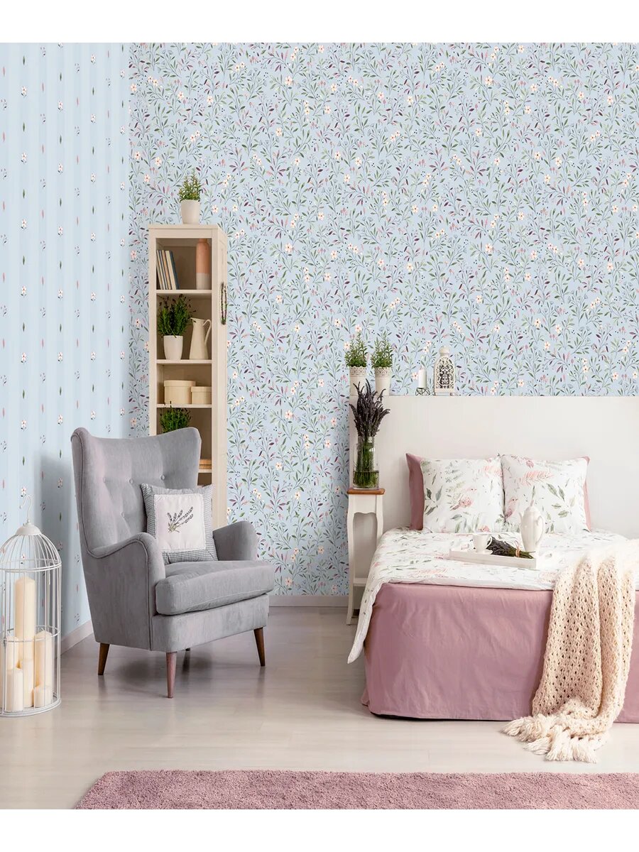 Обои Elysium, флизелиновые, с цветочным узором, 1,06х10,05 м, влагостойкие
