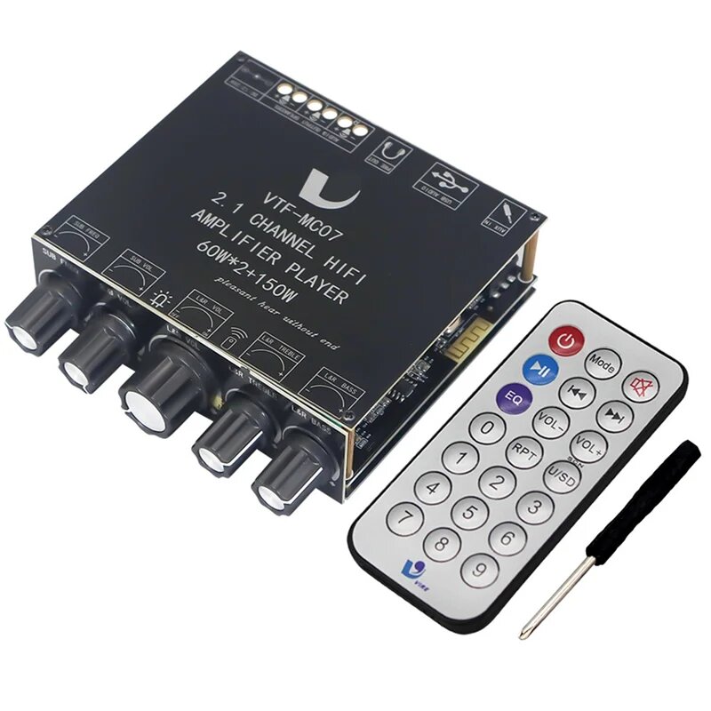 Усилитель FGHGF A32T-2X60w+150W Bluetooth 5.3 Black B