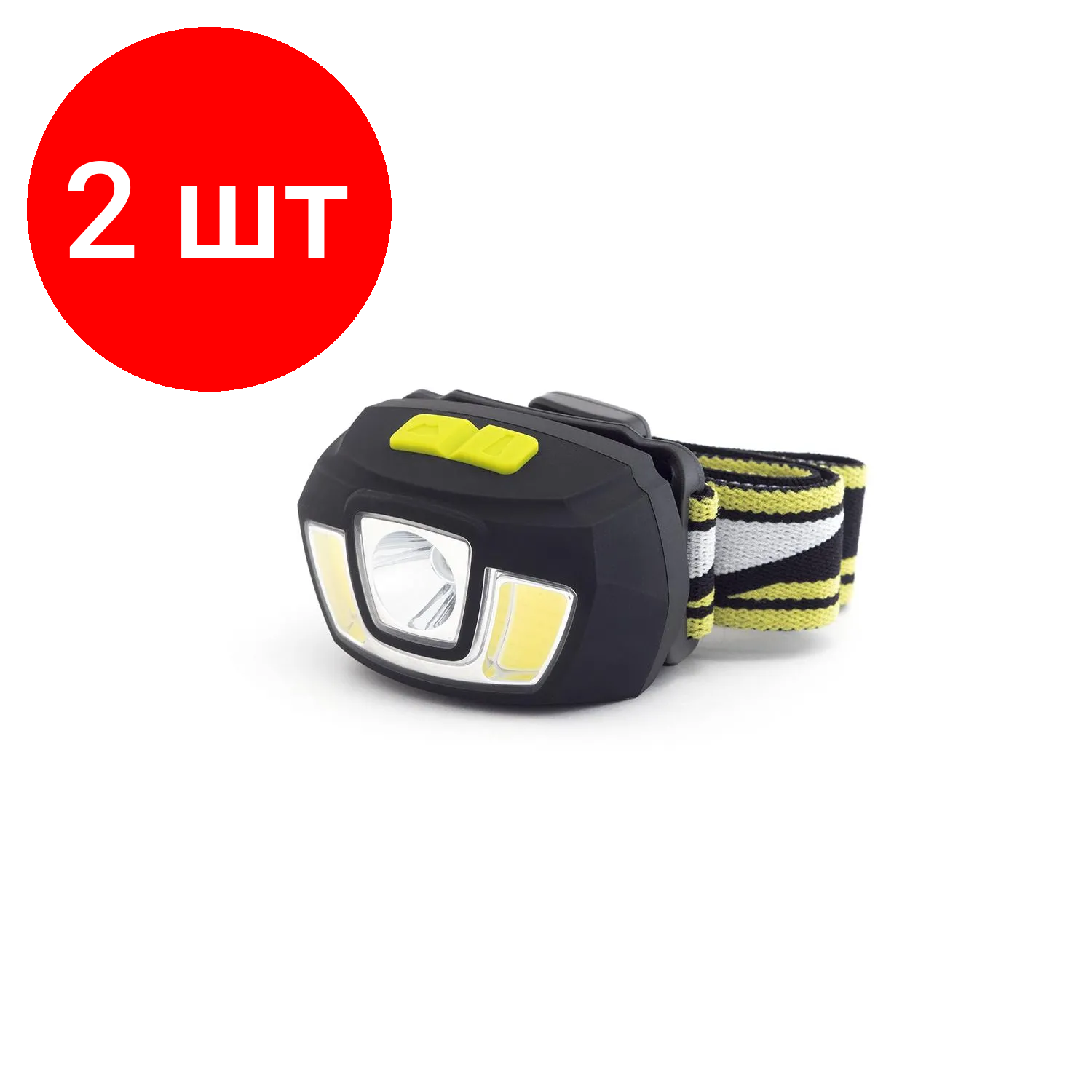 Комплект 2 штук, Фонарь налобный яркий ЛУЧ LH-160A Stalker CREE XP-G2 160лм+2COB диммер акк