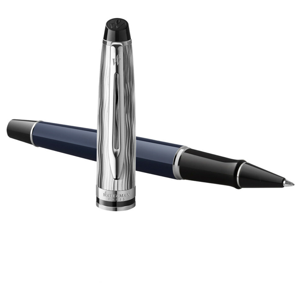 Ручка-роллер Waterman "Expert SE Deluxe Blue CT" черная, 0,8мм, подарочная упаковка, 352769