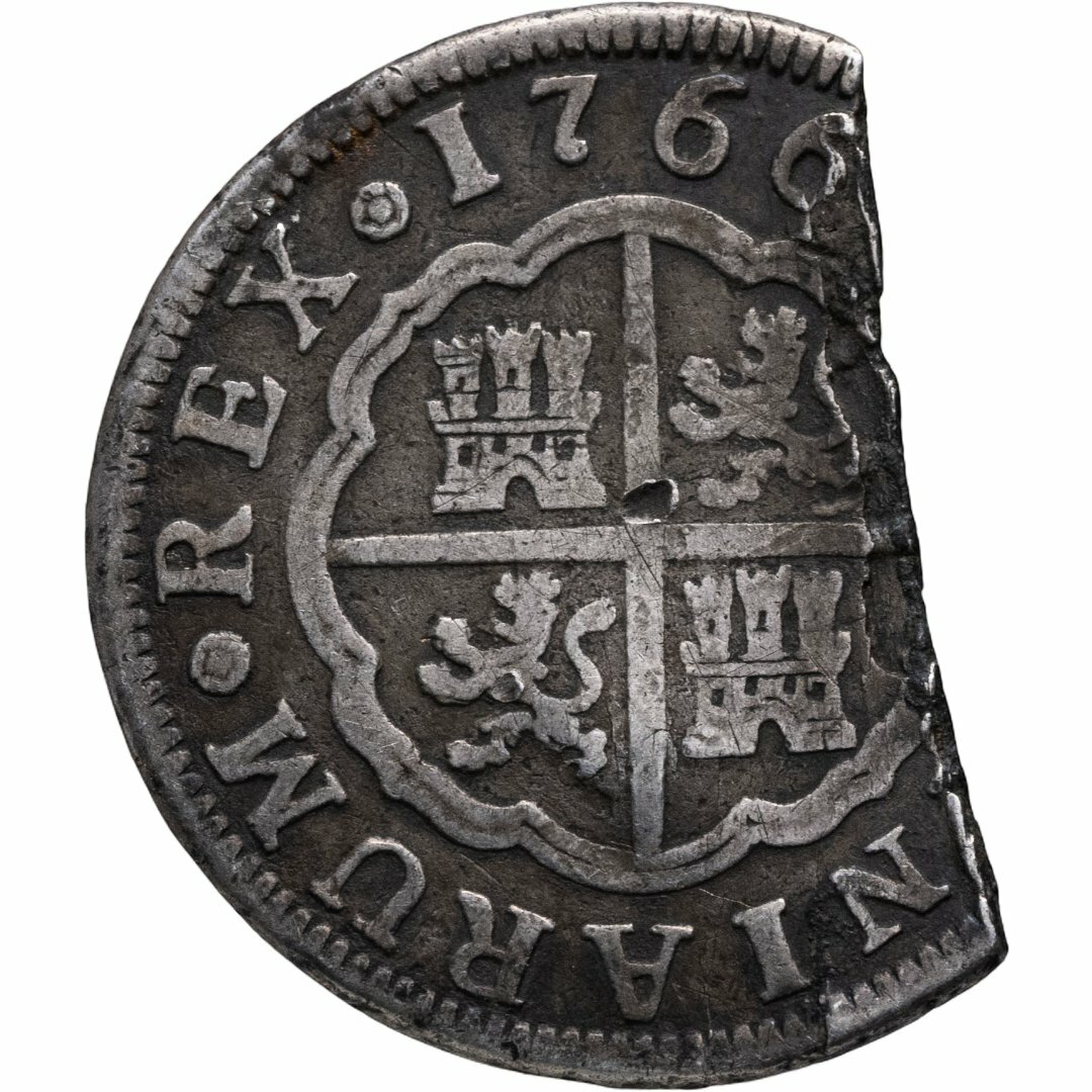Испания 1 реал 1766, Серебро 833, в сохранности VF