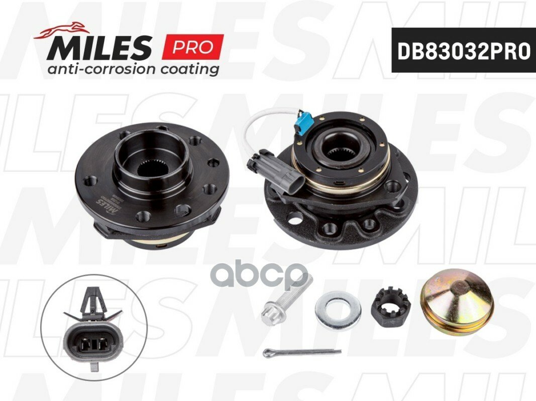 Ступица с подшипником передняя (5 отверстий) +ABS OPEL ASTRA G/ZAFIRA A 98-05. Miles арт. db83032pro
