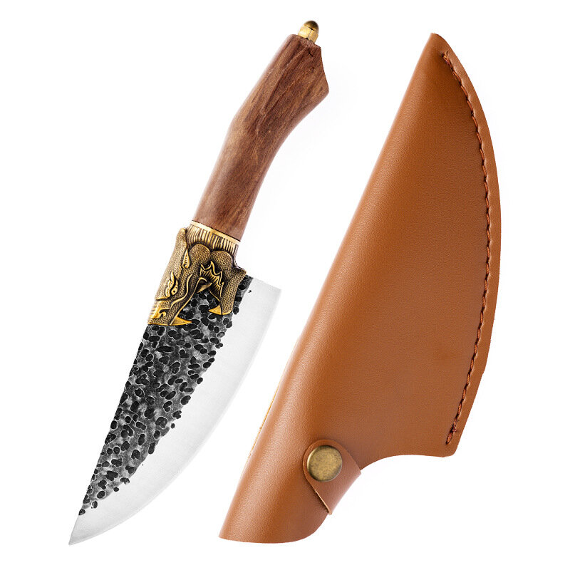 Набор кухонных ножей Longquan с кованой головой дракона, мясницкий нож, нож для чистки рыбы, нож для обрезки костей, нож для нарезки мяса, бытовой нож