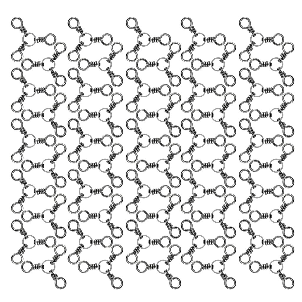 50 шт, соединитель Luya, поворотный крюк trident, № 2