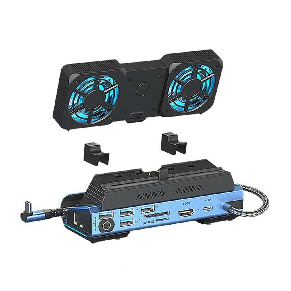 Док-станция с охлаждением, RJ45, картридером и HDD