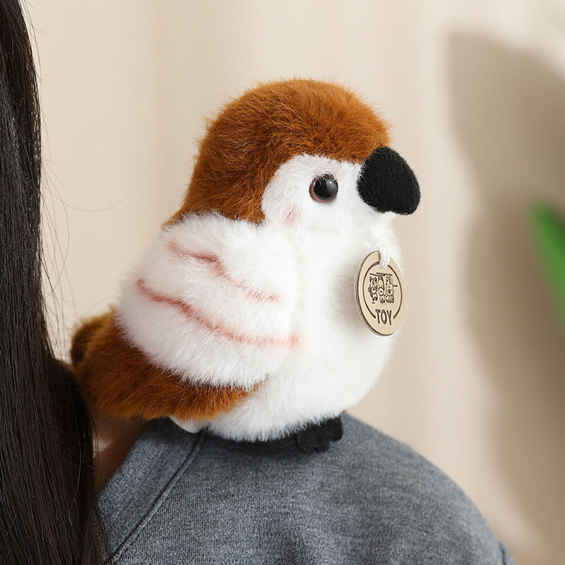 Браслет с кольцом попугая, стоячая плюшевая панда, брелок, подарок на день рождения для девочек, плюшевая игрушка