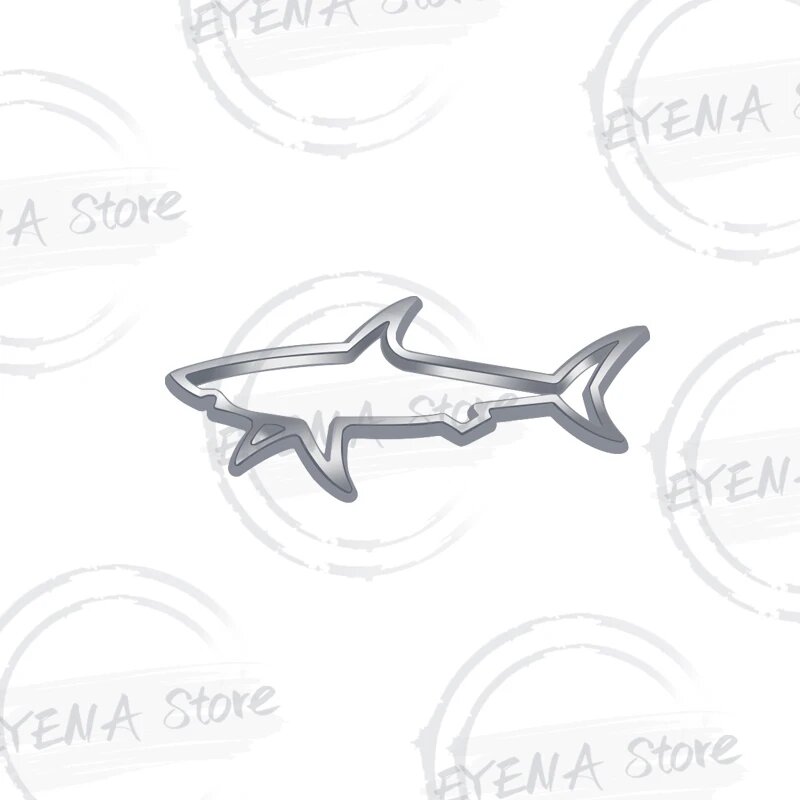 Для полой рыбы акулы логотип надпись металлический значок наклейки задний багажник автомобиля эмблема кузова мотоцикл универсальные декоративные