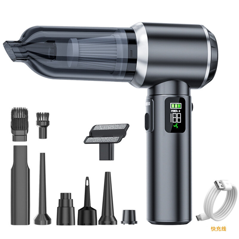 [2025] Автомобильный пылесос, домашний перезаряжаемый портативный ручной бесщеточный мощный воздуходув, пылесос с высокой силой всасывания