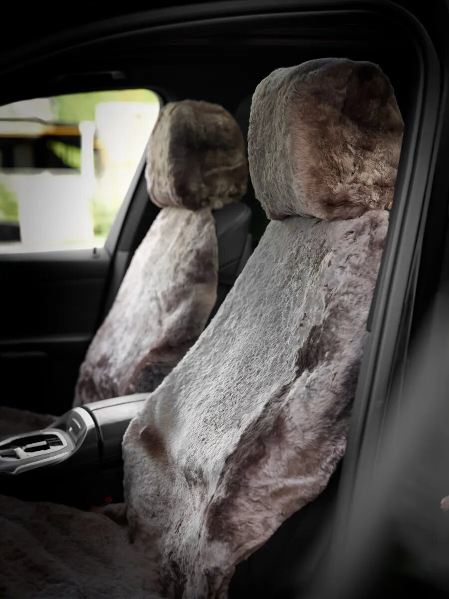 Меховые накидки на сиденье в автомобиль, авточехол из овчины