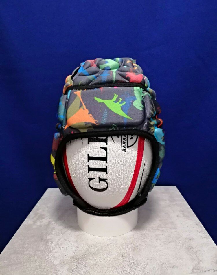 Регби размер L шлем регбийный с регулировкой размера синий